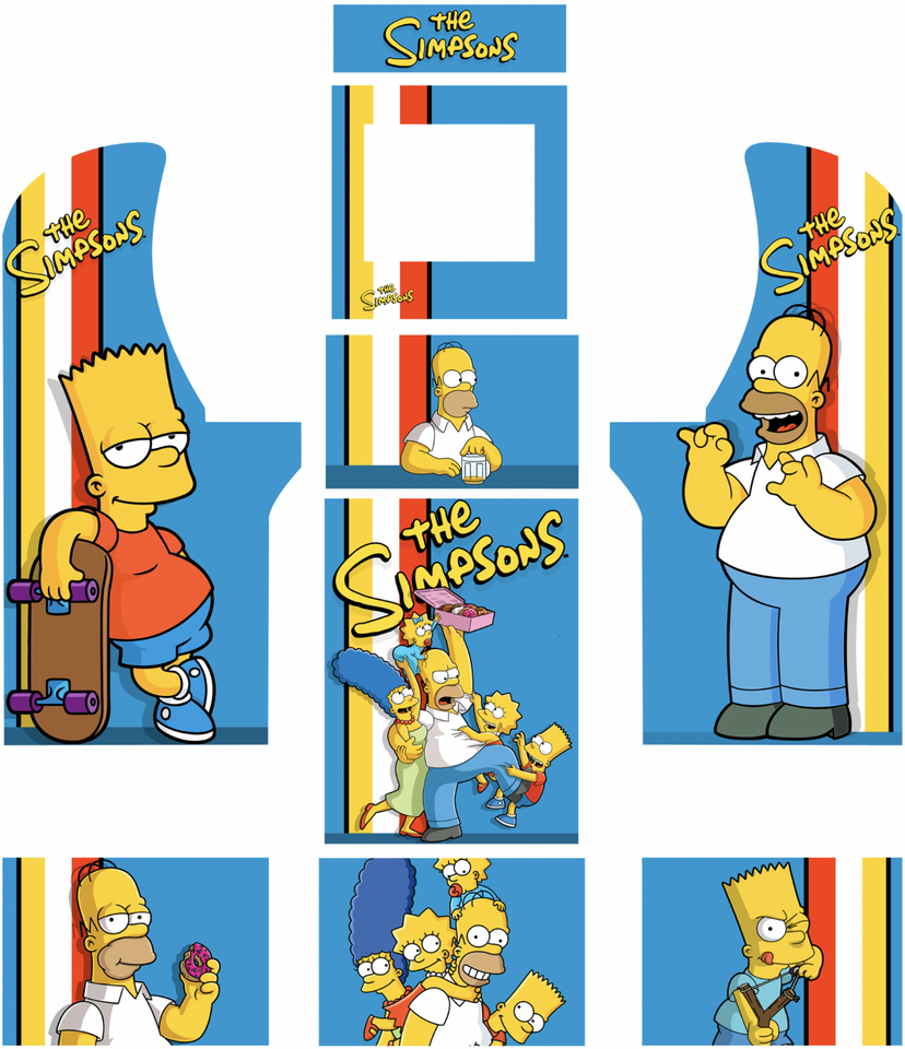 The Simpsons. Arcade 1Up Custom Graphic Kit | eBay