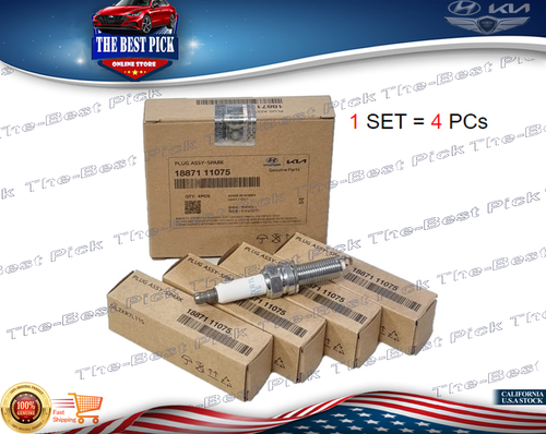 ⭐GENUINE⭐Spark Plug 4pc Elantra 21-23 Kona 22-23 2.0L Niro 1.6L 23-24 ...