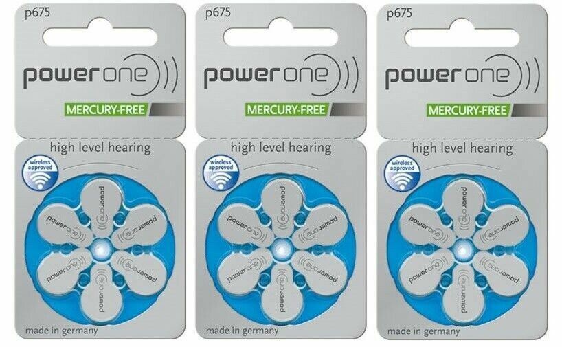 Powerone Hearing Aid Battery Size P675 - 6 batteries to 240 batteries ...
