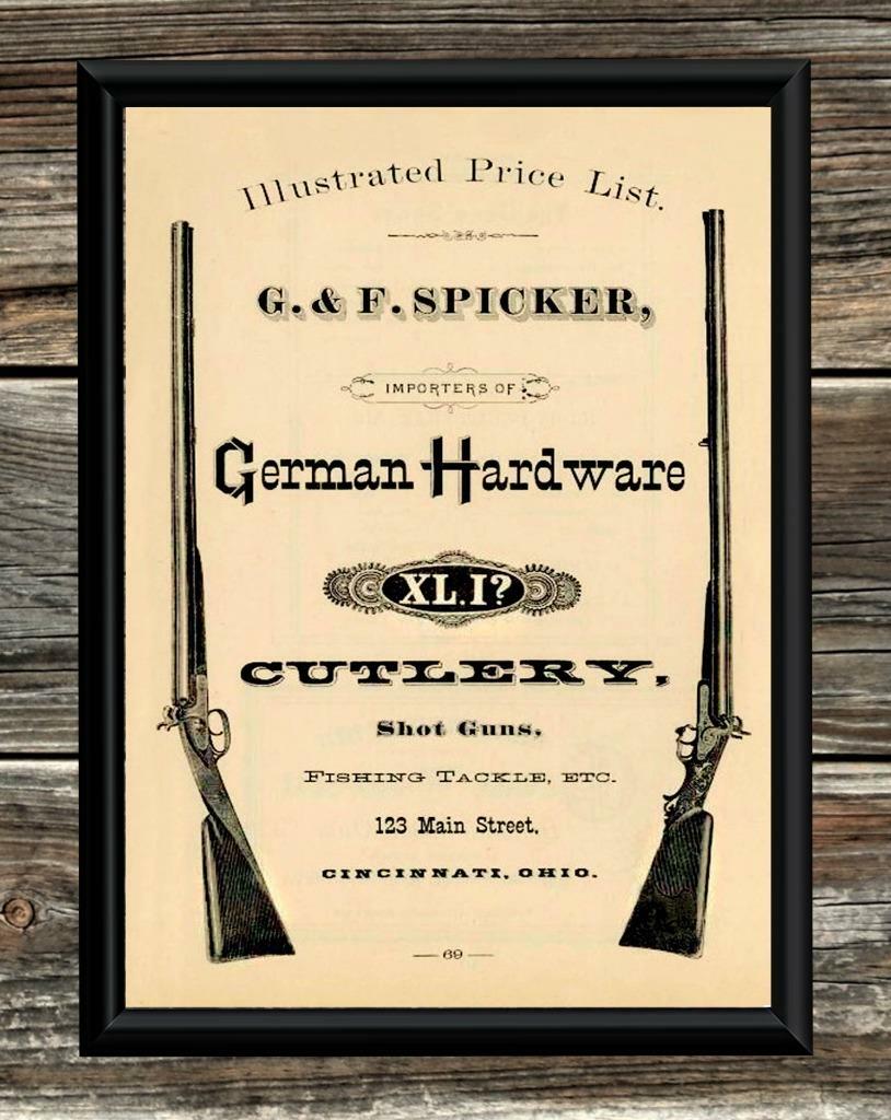 Antique Gun Ad German Hardware Store Ohio Vintage Advertising Print ...