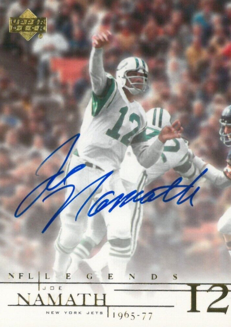 2001 Upper Deck NFL Legends - Autographs #JN Joe Namath (AU) for sale ...