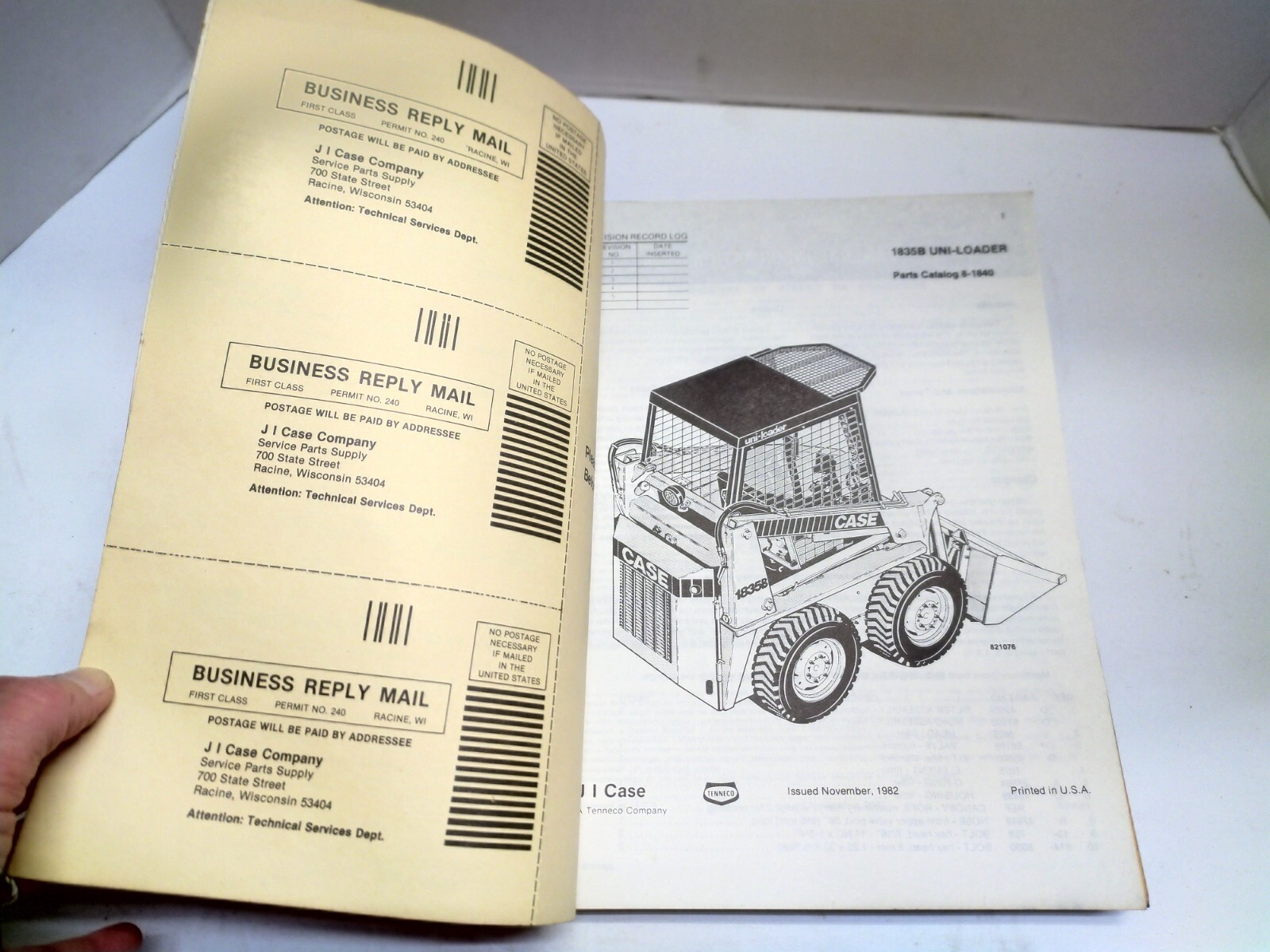 Case Model 1835B Uni-Loader Parts Catalog 8-1840 - Original 1982 | eBay