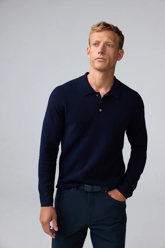 Mack Weldon Total Eclipse Blue Tech Merino Sweater Polo Men's Large NWT | eBay