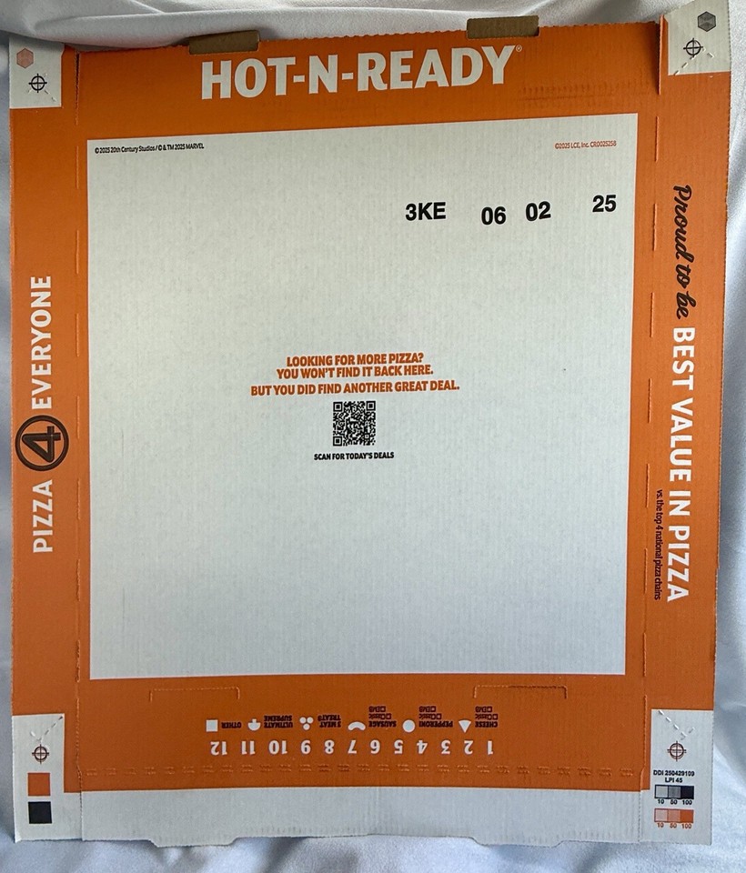 Little Caesars fantastic four pizza box, Pedro Pascal, Mister Fantastic ...