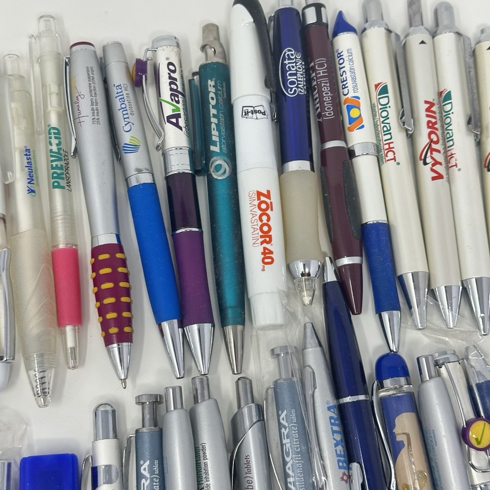 LOT (75) Advertising Pharmaceutical Promo Pens Various Drug Rep | eBay