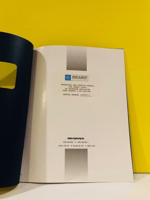 Kalmus 1-60-350-001 Model 704FC RF Wideband Amplifier Operating ...