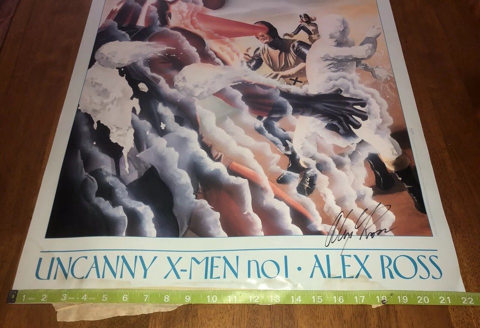 UNCANNY X-MEN #1 Alex Ross SIGNED Poster Art 22"x34" Marvel Limited ...