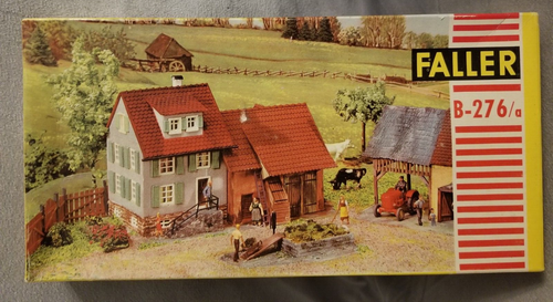 Vintage 1960's Faller HO Scale Building Kit B-276a, farm house, w/box ...