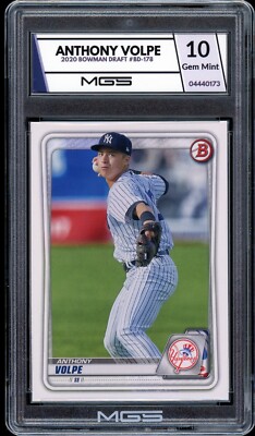 2020 Bowman Draft #BD-178 Anthony Volpe Rookie Card Graded 10 MGS Gem ...