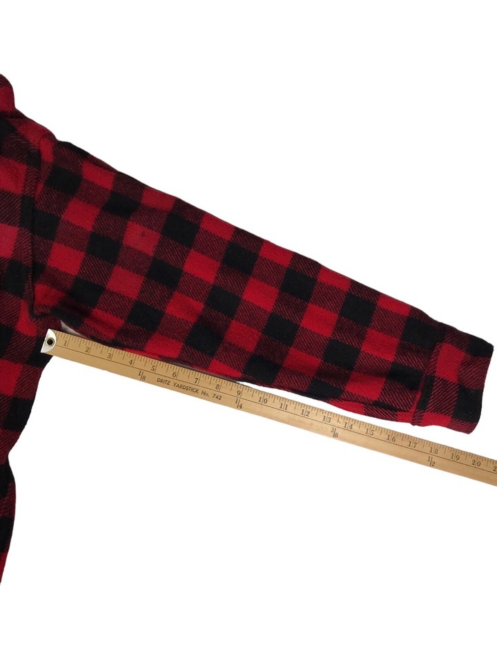 Vintage Woolrich Mens Long Sleeve Shirt Red Buffalo Plaid Wool Blend Sz ...