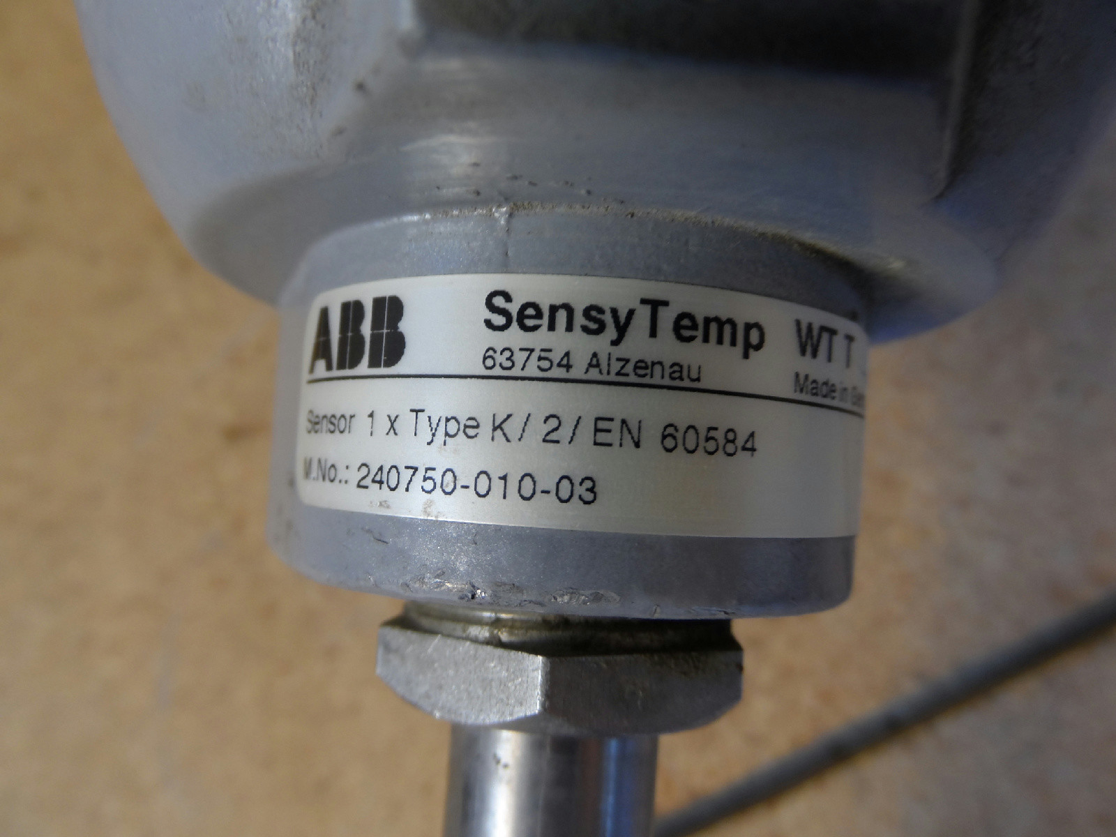 ABB Sensytemp WT T Sensor 1 X Type K/2/EN 60584 Sensy Temp | eBay