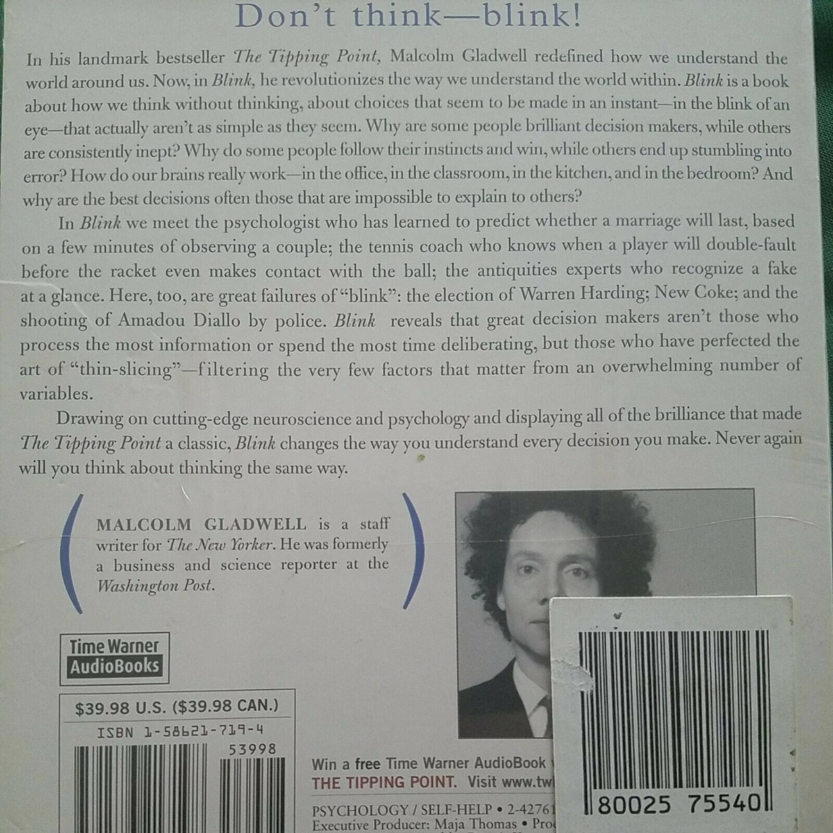 Blink Malcolm Gladwell Audiobook
