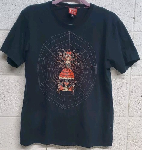 ILLICIT STREETWEAR Tattoo Flash Art Style Spider Web Graphic T Shirt ...