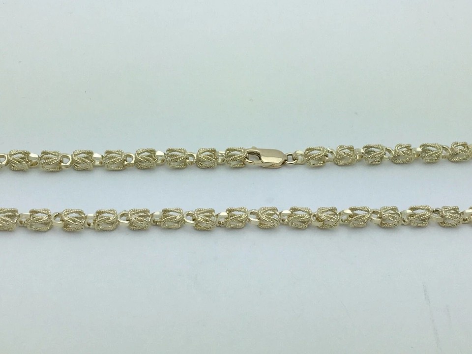 Men's 10k Yellow Gold Solid Turkish Link Chain Necklace 20" - 28" 7mm ...