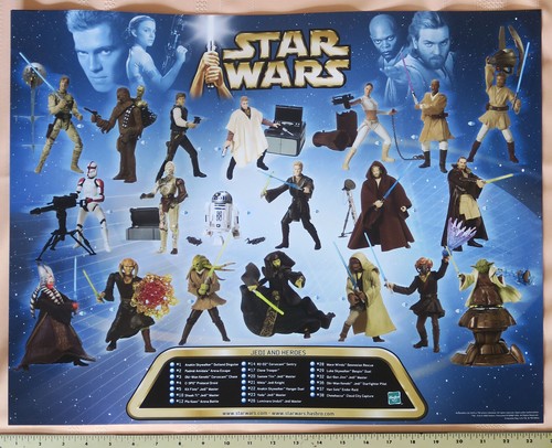 Lot of SIX misc STAR WARS promo posters: Hasbro, Topps, Gentle Giant ...