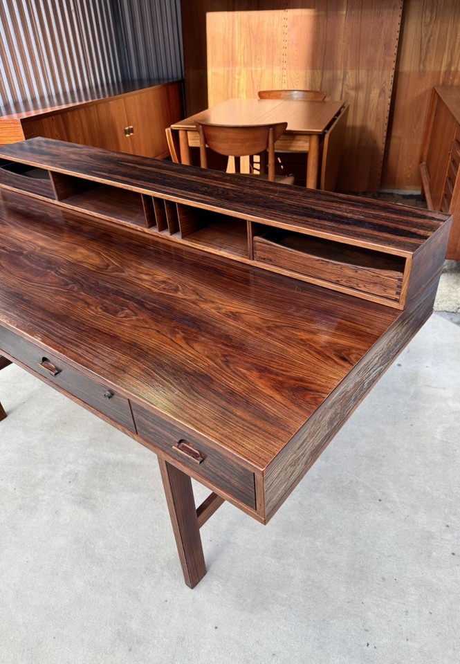 Peter Lovig Nielsen Rosewood Danish Partners Desk 1960s Mid Century ...