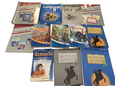 Abeka Homeschool 5th Grade Language Arts 5 Teacher Set Lot Spelling ...