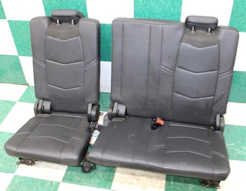 17' ESCALADE Black Perf Leather Power Folding Third 3rd Row Bench Seat ...