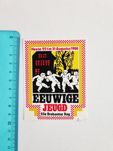 Adhesive Eeuwige Jeugd 1980 Sticker Autocollant Vintage 80s Original | eBay