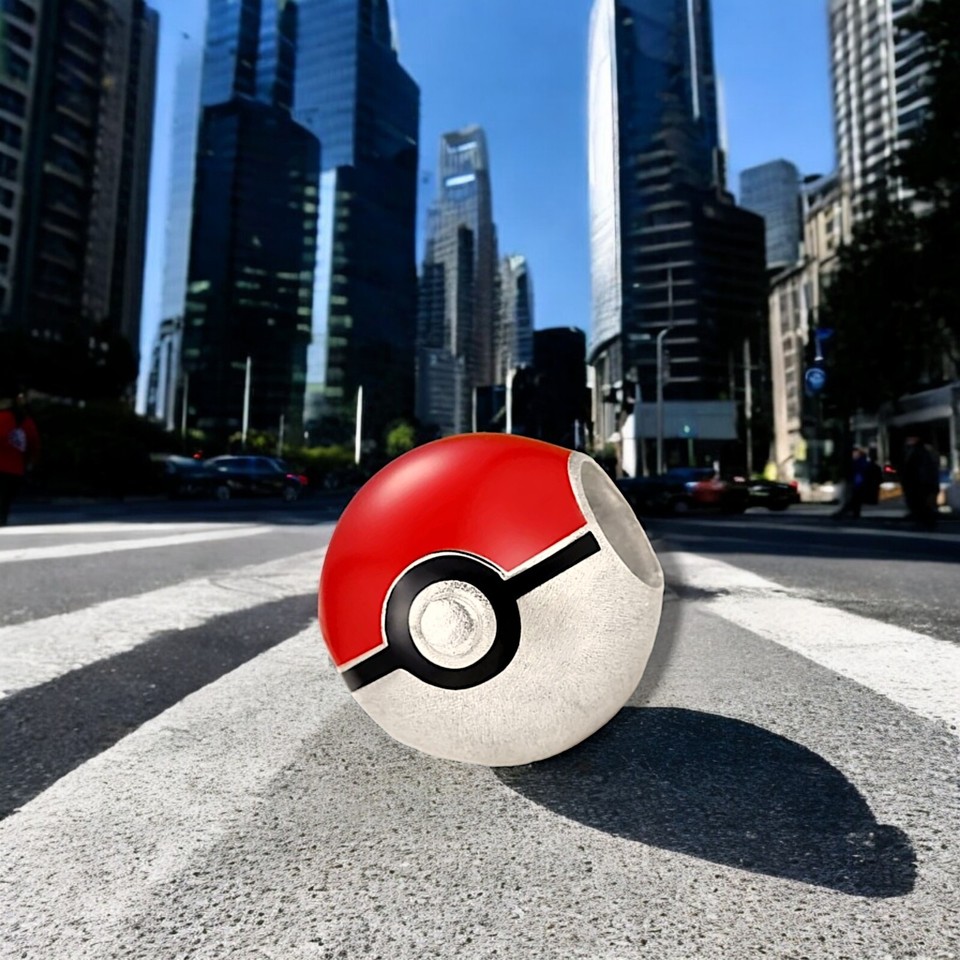 Sterling Silver Pokemon Anime Charm 925 Poke Ball Bead Bracelet Charm ...