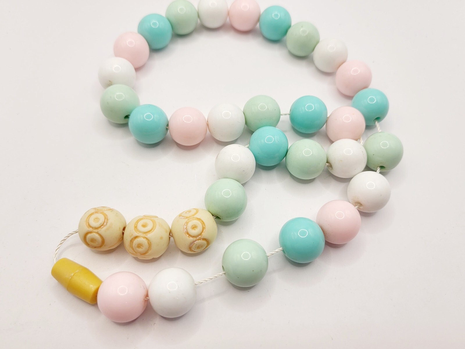 Chunky Pastel Beaded Necklace | eBay