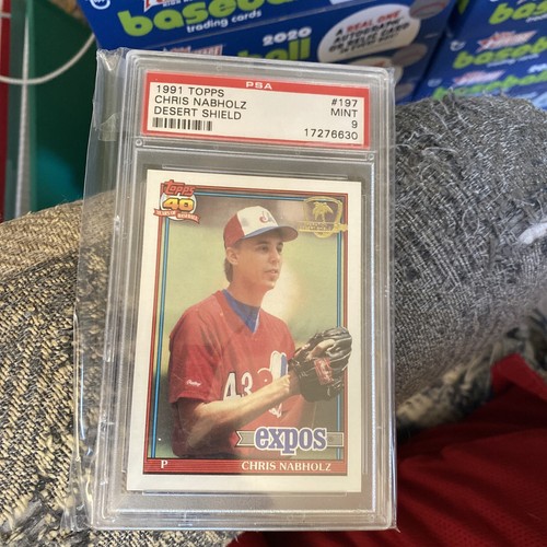 1991 Topps Desert Shield #197 CHRIS NABHOLZ PSA 9 EXPOS AUTHENTIC | eBay
