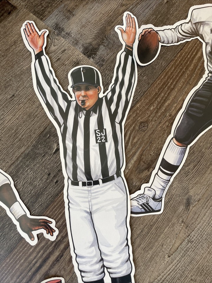 VTG 90s Football Player Cutouts Super Bowl Party Decor Beistle Co (Set ...