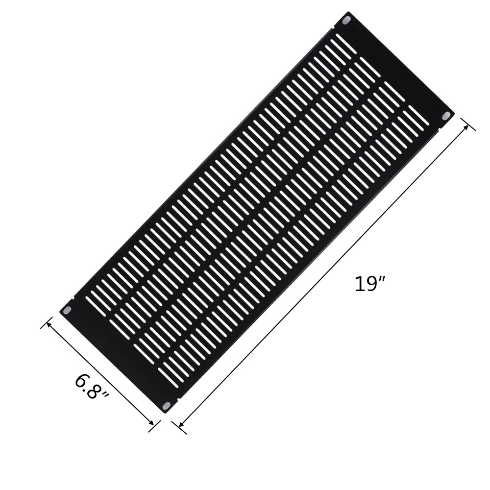 19" Mesh/Vented Rack Blanking Panel/Plate Space 1/2/3/4U Steel Rack ...