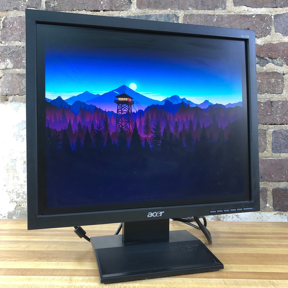 Acer 17" LCD VGA Analog Monitor V173 1280x1024 Resolution 4:3 for Retro ...