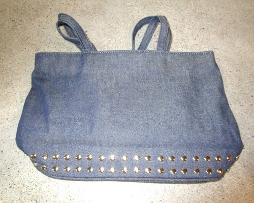 Arizona Denim Handbag Purse Blue Strap Handles 3 compartments 1 zip ...