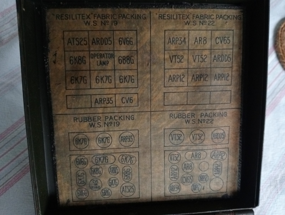 WW2 Military Radio Wireless Set 19 WS19 WS22 spare valve case (no ...