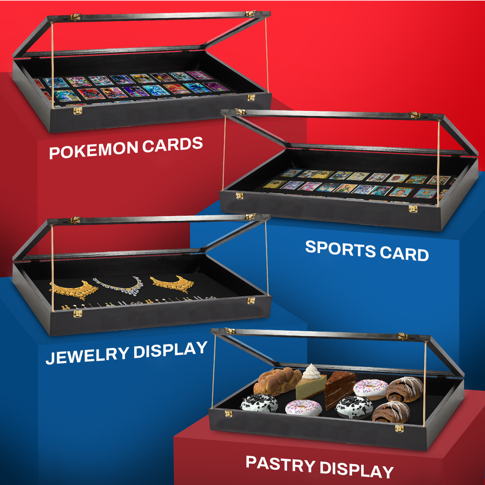 Black Portable Trade Show Display Case for Coins & Collectibles - 24" x ...