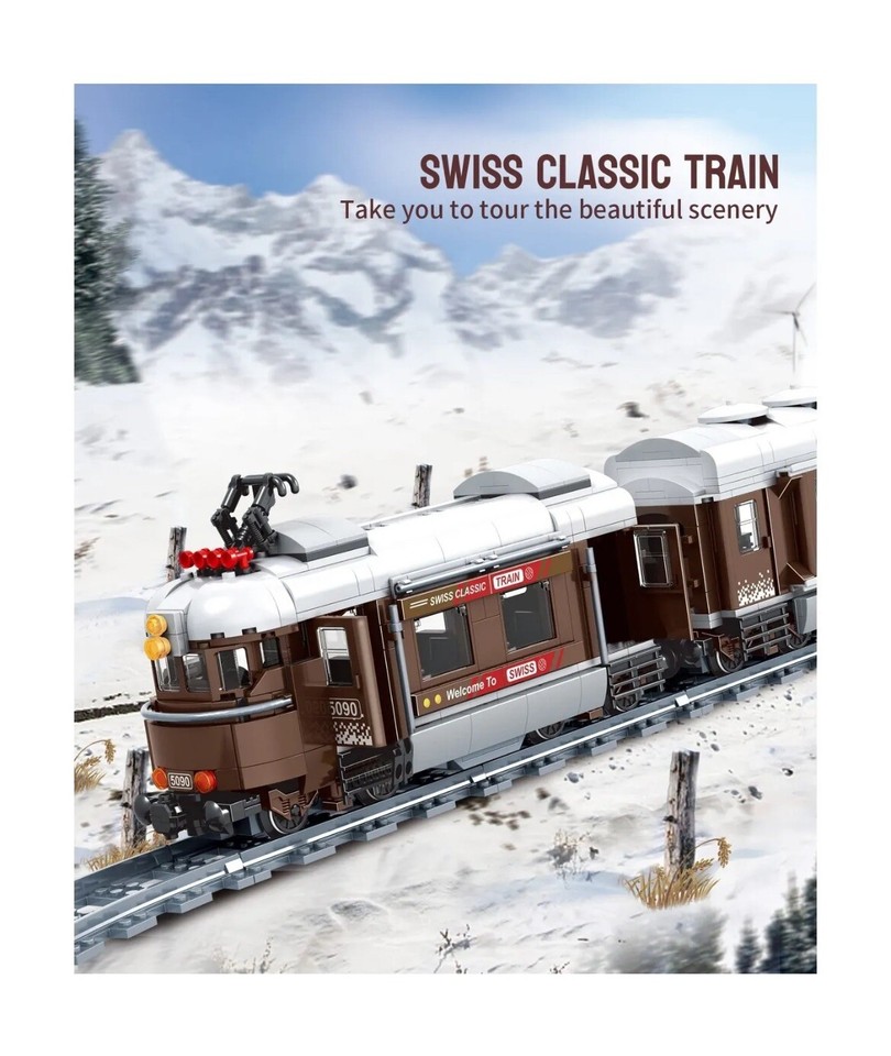 Vocrev Classic Train Set, Collectible Train Building Kit Toys, City ...