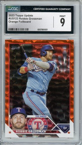 2023 Topps Update Robbie Grossman US123 Orange Foil Board CGC Graded 9 ...