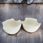 Pier 1 Imports Ivory Crackle Glaze Ceramic Shell Shape Dish Small Bowl ...