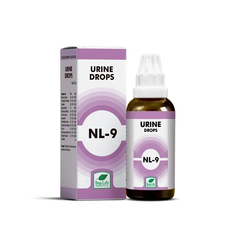 New Life NL-9 Urine Drops Pack of 5 x 30ml – Natural UTI Relief – Free ...