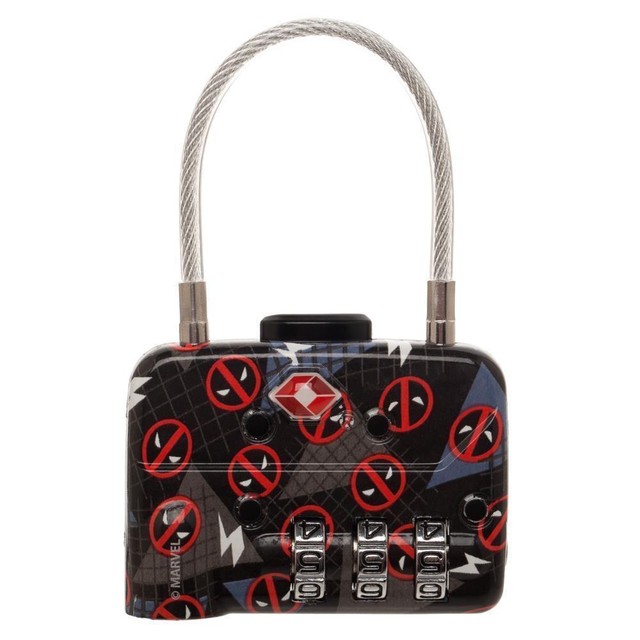 Combination Cable Lock - Marvel Deadpool TSA Ta5yjsmvu for sale online ...