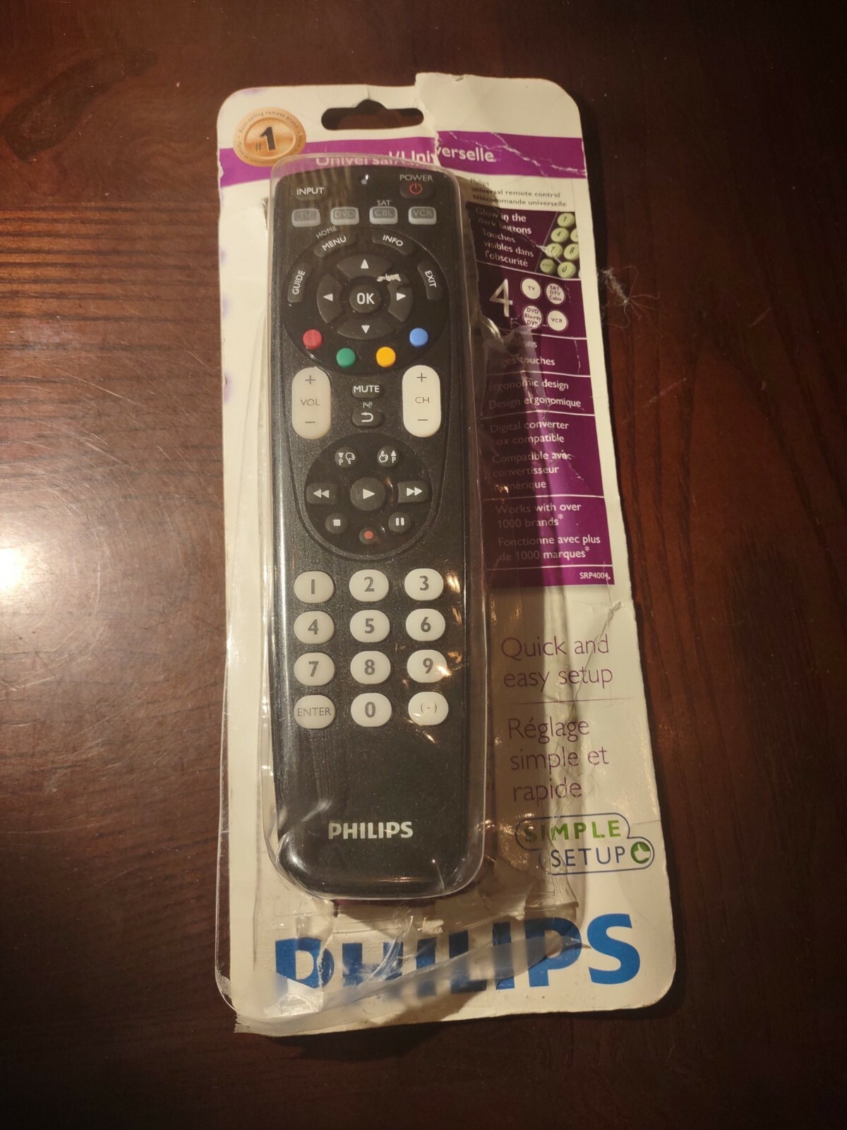 srp4004/27 for Philips universal remote control tv satdtv dvd - video ...