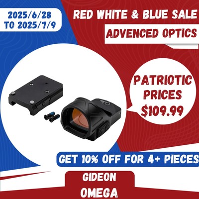 GIDEON Optics OMEGA 3MOA/45MOA Circle Red/Green Circle/Dot Sight RMR ...