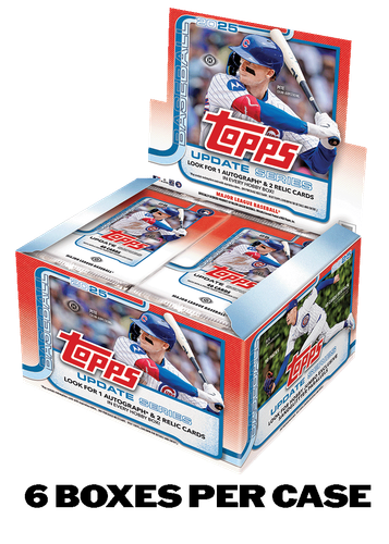 2025 TOPPS UPDATE SERIES 6-BOX HOBBY JUMBO CASE (6 AUTOS) MLB Baseball ...