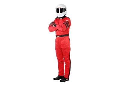 Large Red Single Layer 1 Piece Race Driving Fire Safety Suit SFI 3.2A/1 ...
