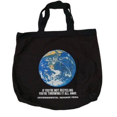 Black Canvas Eco Tote Bag Environmental Defense Fund Recycling ...