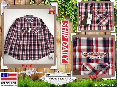 Official PBR Rock Bar & Grill LV Las Vegas Employee Women XL Plaid ...