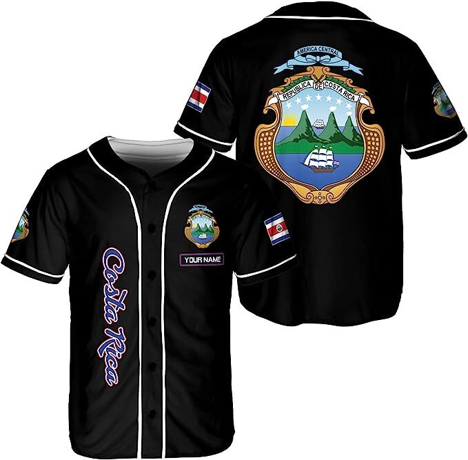 Personalized Costa Rica Baseball Jersey, Costa Rican Baseball Jersey ...