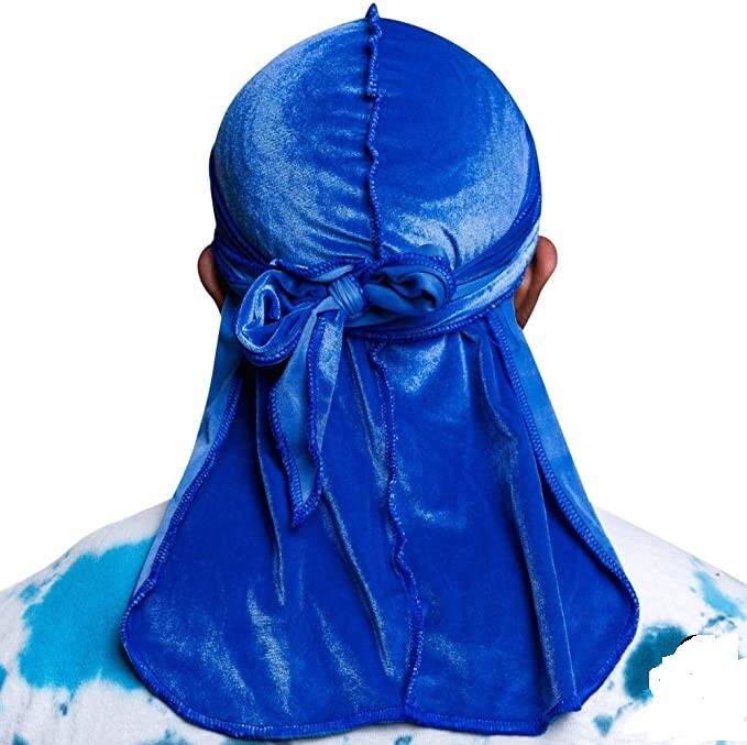 Men's Velvet Durag with Long Tail Soft Durag Headwraps for 360 Waves | eBay