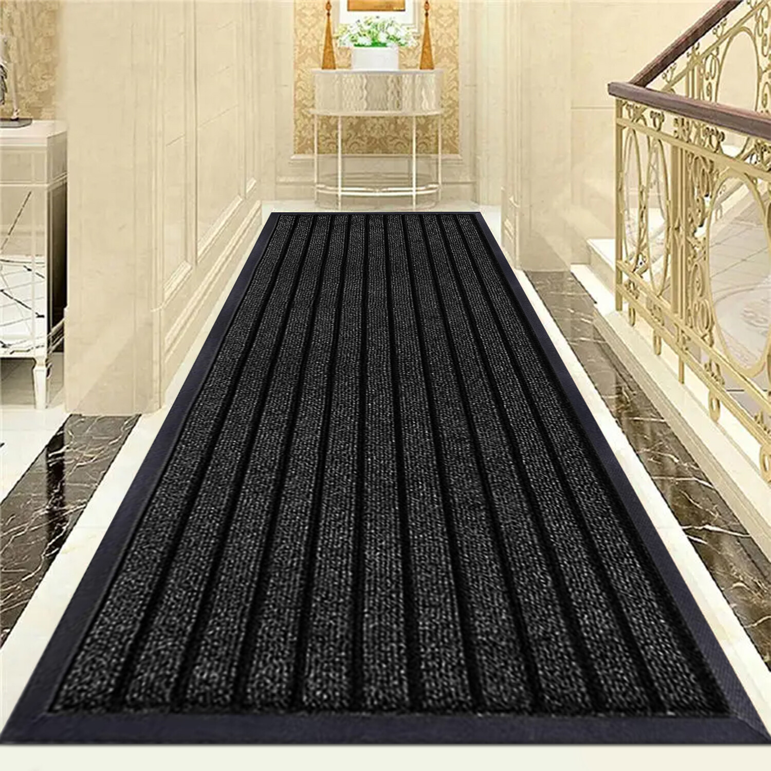 Heavy Duty Rubber Barrier Long Hallway Runner Non Slip Waterproof Floor ...