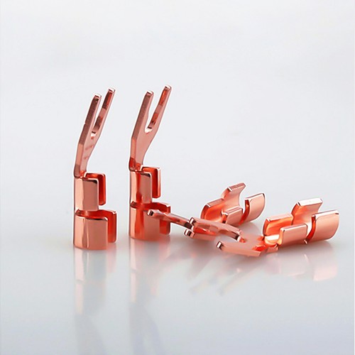 4Pcs Solid Copper y Spade Plug Connector For HiFi Speaker Cable Wire ...