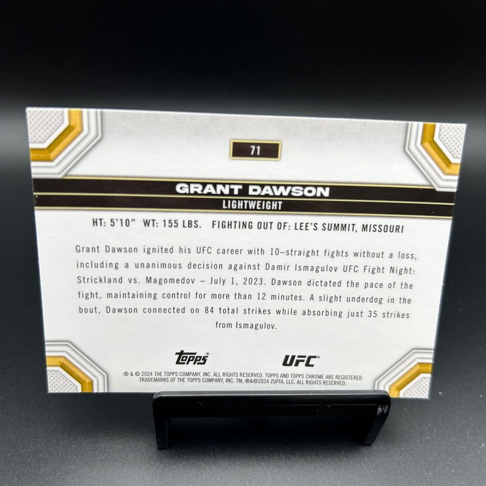 2024 Topps Chrome UFC #71 Grant Dawson | eBay