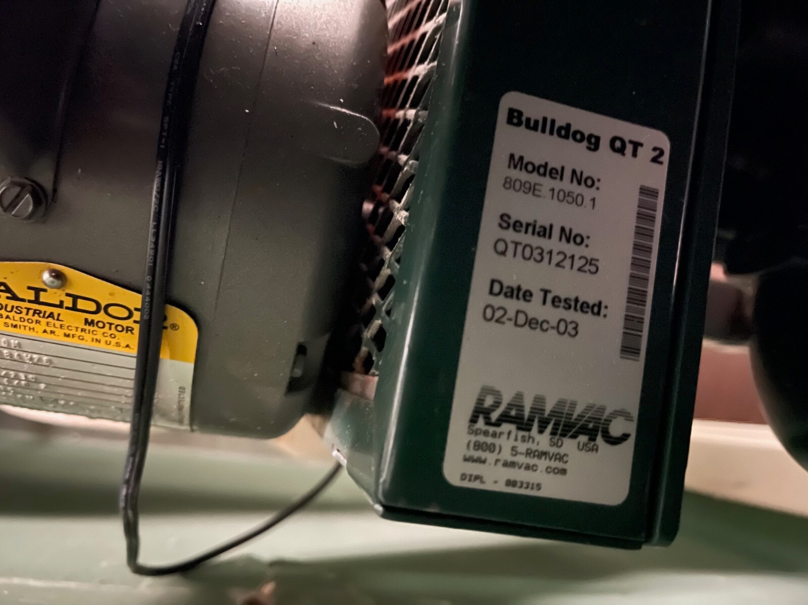 RamVac Bulldog QT 2 Dental Dry-Vacuum System S/N QT0312125 | eBay