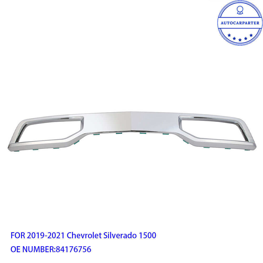 For 2019-2021 Chevy Silverado 1500 Chrome Front Bumper Fascia Skid ...